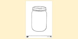 Strawberry Jam Jar Colouring | Colouring Sheets - Twinkl