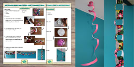 Party Streamers Paper Craft - Craft Activities - Twinkl