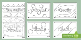 FREE! - Harvey Name Simple Colouring Activity Sheets