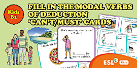 ESL Modal Verbs Board Game for Teens