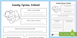 Tyrone County and GAA Crest Worksheet / Worksheet - Twinkl
