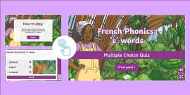 👉 French Phonics: 'ou' words Interactive Quiz - Twinkl