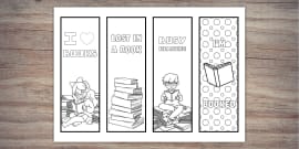 KS2 World Book Day Word Cloud Colouring Page (teacher made)