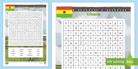 KS2 Ghana Fact File (teacher made) - Twinkl