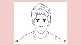 FREE! - Teenage Boy Standing Speaking Colouring | Colouring Sheets