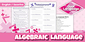 Substituting Into Algebraic Expressions Activity Sheet