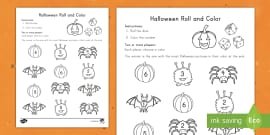 Halloween Counting Cut and Paste Activity (teacher made)