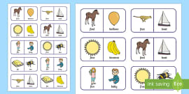 Voiced 'th' and 'f' Minimal Pair Cards