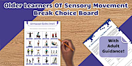 OT Sensory Movement Break Choice Board - Twinkl