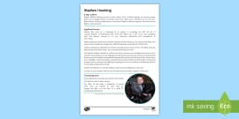 Stephen Hawking Mind Map (teacher made)