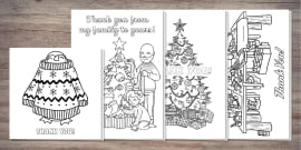 Thank You Christmas Holly Card | Twinkl Party (teacher made)