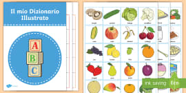 La Frutta Vocabolario Illustrato Italian (teacher made)