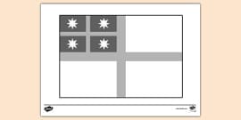 NZ Flag Colouring Sheet - New Zealand Activity - Twinkl