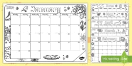 Doodle a 2024 Calendar Colouring Pages (teacher made)