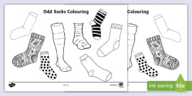 Design a Pair of Odd Socks | Sock Template (teacher made)