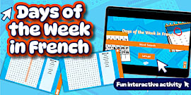 👉 French: Days of the Week Word Search
