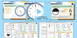 Read, Write and Convert Time between Analogue and Digital Clocks