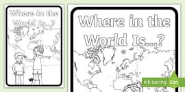 My Place on the Map Title Colouring Page (teacher made)