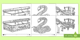 FREE! - Harry Potter: Colouring Diagon Alley Worksheet: 7 -11