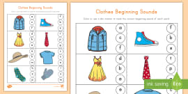 Clothes Pairs Matching Game - Memory Game, Small Group Activity