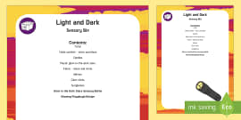 Light and Dark Book List (teacher made)