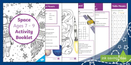 Space-Themed Maths Activity Booklet (Ages 2 - 3) - Twinkl