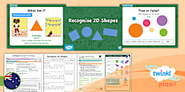 Phase 1 Space: 2D Shapes (Name 2D Shapes) Lesson 1 - Twinkl