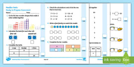 Year 1 Maths Quiz Challenge 2 Worksheet / Worksheet Pack, worksheet