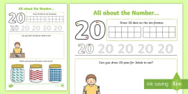 All About the Number 22 Worksheet (teacher made) - Twinkl