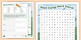Wind Energy Word Search (teacher made) - Twinkl