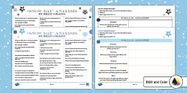 Seventh Grade Stopping by Woods on a Snowy Evening Winter Poem Worksheet