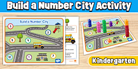 Roll and Build to 12 Math Activity for PreK-K