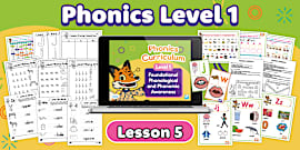 Phonics Curriculum Level 1: Lesson 6 Pack