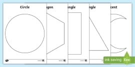 2014 National Curriculum 2D Shape Display Posters - Twinkl