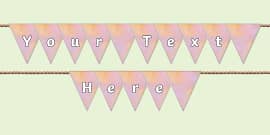 Editable Green Bunting (teacher made) - Twinkl