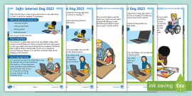 Safer Internet Day: Picture and Prompts Writing Template