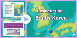 An Introduction to South Korea Pop Quiz for 3rd-5th Grade