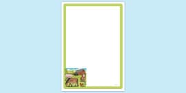 Simple Blank Farm Animals Page Border PDF | Page Borders