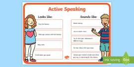 FREE! - 👉 Speaking and Listening Skills Poster - Active Listening