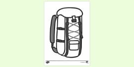 Rucksack Display Cut Out, Rucksack Outline (teacher made)