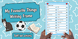 My Favorite Things Writing Template