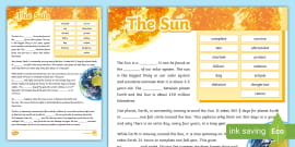 Sun Facts Worksheet (teacher made) - Twinkl