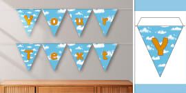 👉 Editable Patterned Kids Bunting | Bunting Template