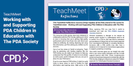 FREE! - TeachMeet Certificate - Working and Supporting PDA Children