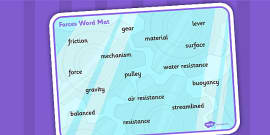 Forces Word Cards (teacher made)