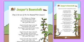 Jack and the Beanstalk Song Sheet Climbing Up The Beanstalk