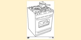 Cooking Colouring Sheet - Primary Resources