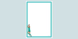 FREE! - Netball Page Border | Colourful Page Borders | Twinkl
