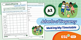 ESL Adverbs of Frequency Activity Sheet for Kids