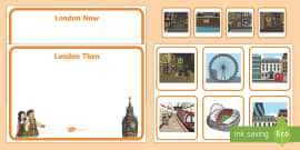 * NEW * Landmarks in London Fact Matching Cards - Twinkl